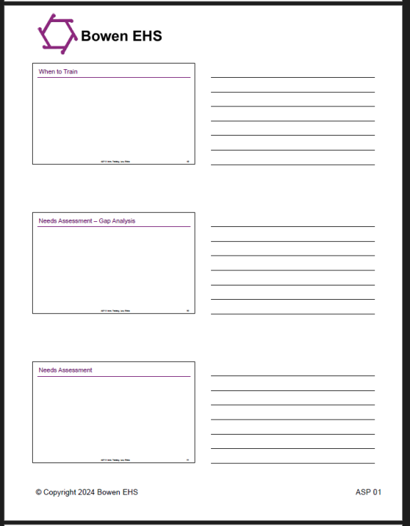 Bowen EHS - How do I use the Note-taking Pages?